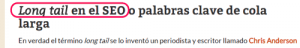 Qué son las Long Tail en SEO: palabras clave de 'cola larga'